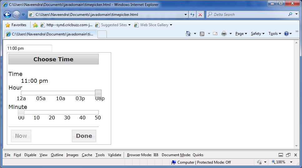 Jquery Timepicker Example Ngdeveloper